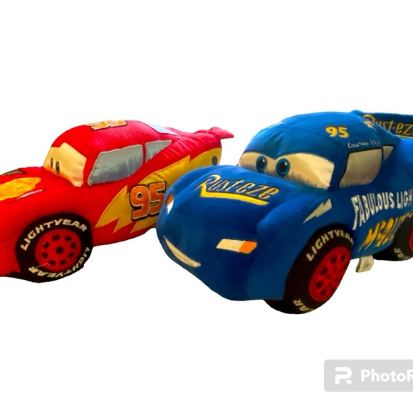 Disney | Toys | Cars Lightning Mcqueen Medium Plush Set | Poshmark